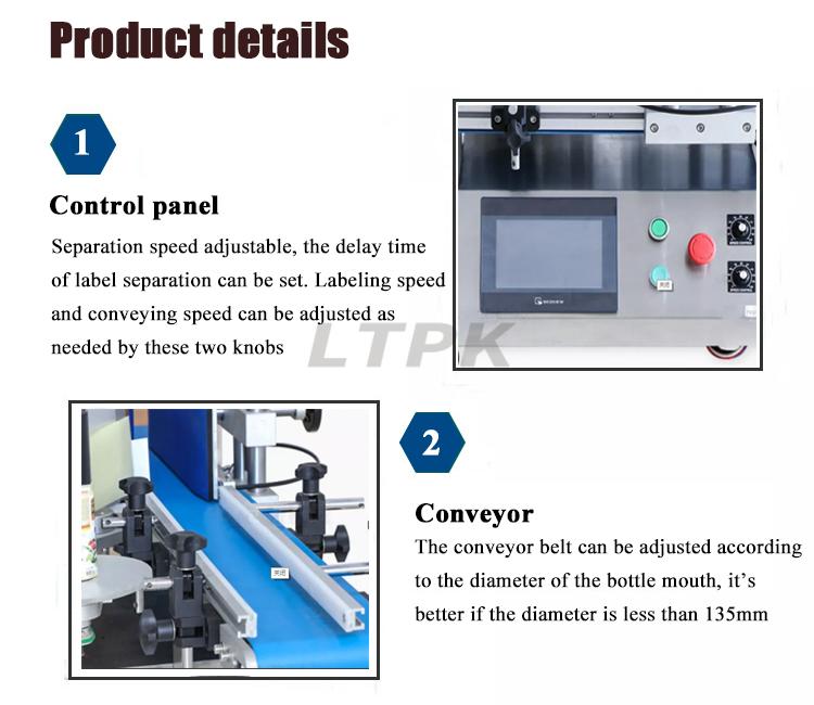 LTPK LT-150 Desktop Automatic Round Bottle Labeling Machine