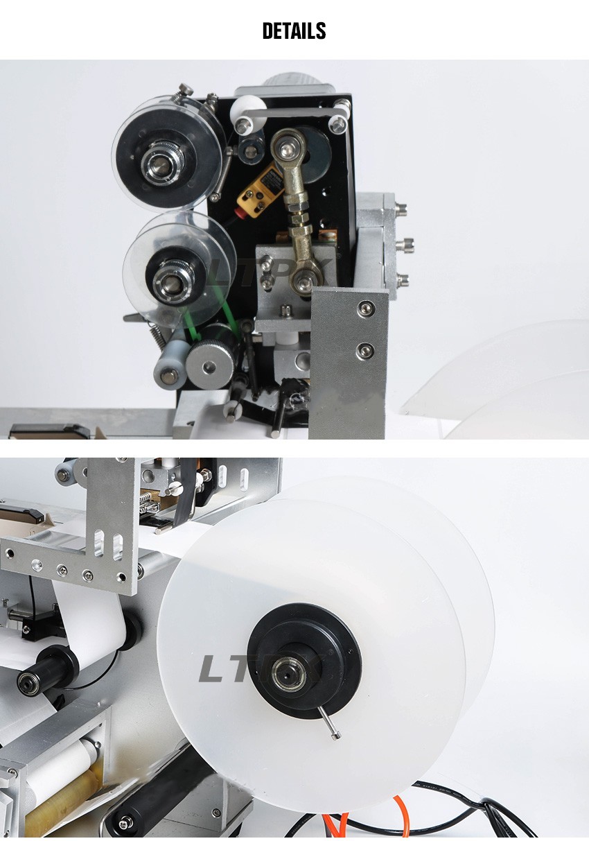 LTPK LT-60D Semi automatic flat surface labeling machine with date coder