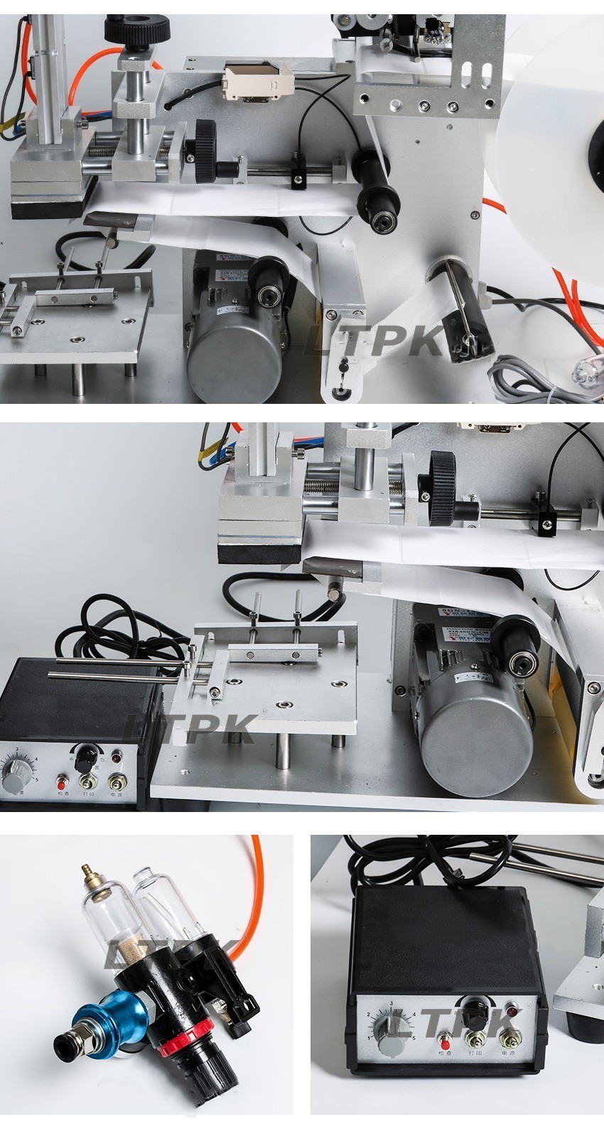 LTPK LT-60D Semi automatic flat surface labeling machine with date coder