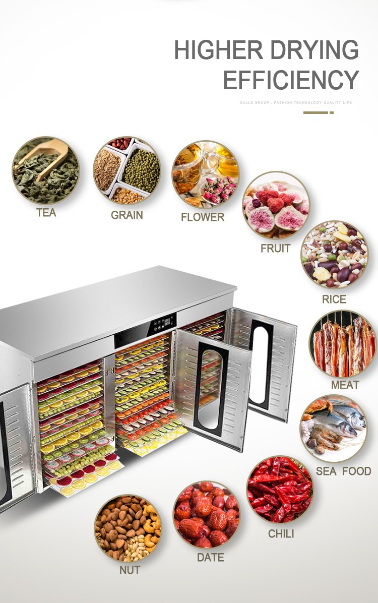 LT-021 Hot Selling Food Dehydrator with 60 SUS 304 Food Grade Trays